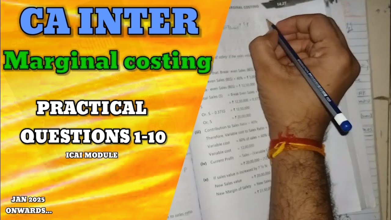 Practical questions 1-10 || marginal costing || By Tripti|| marginal ...