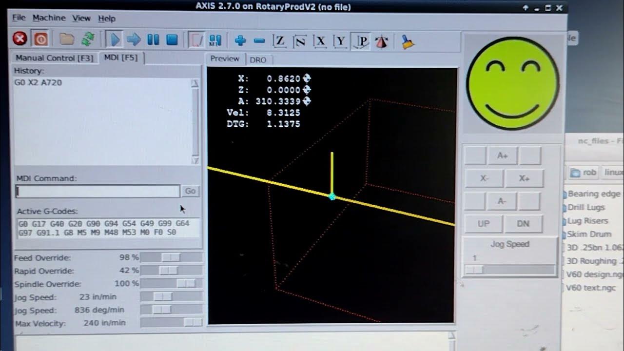 Gcode on the fly for Rotary CNC - YouTube