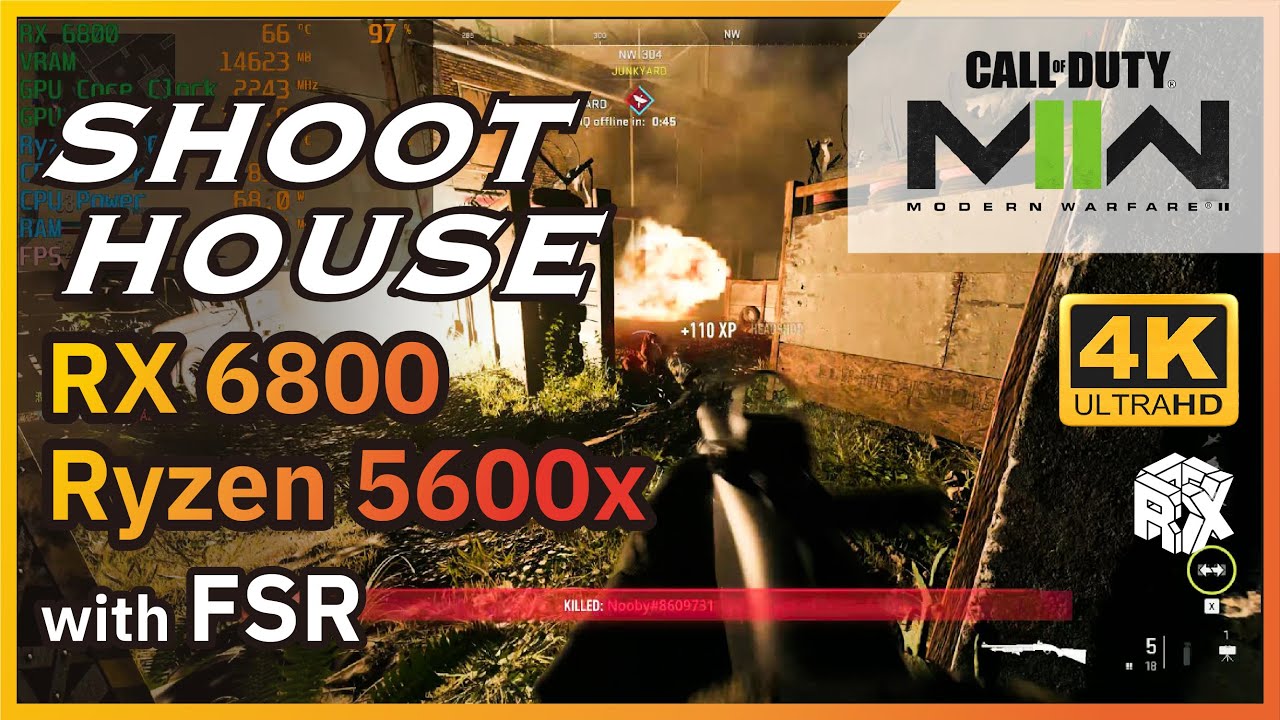 COD MW2 Season 1 | Shoot House | 4K Gameplay | RX 6800 + Ryzen 5600X ...