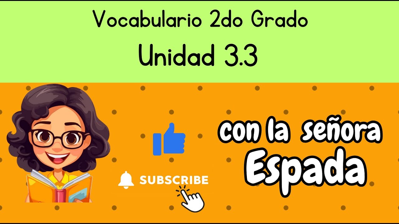 Vocabulario Unidad 3 3#español #education #kidslearning #spanish # ...