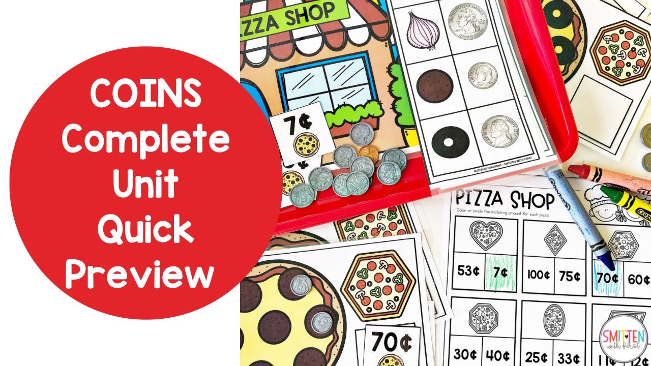 Counting and Identifying Coins Unit for Kindergarten 1st Grade 2nd ...
