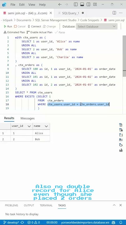 Why you should use a SEMI JOIN in your Queries - YouTube