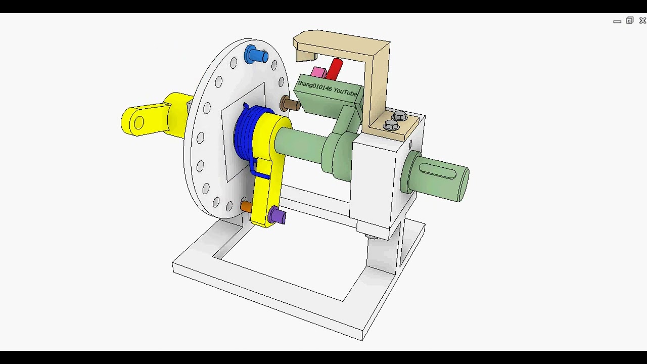 Convert rotation to coaxial oscillation 3 - YouTube