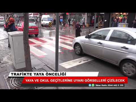 Yaya ve okul geçitlerine \