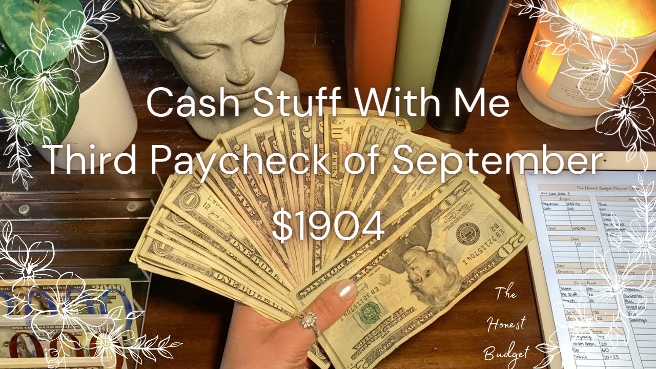 Cash Stuff With Me | #cashstuffing Third Paycheck of September| Cash ...