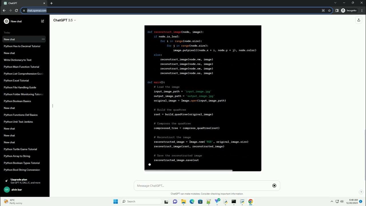quadtree image compression python - YouTube