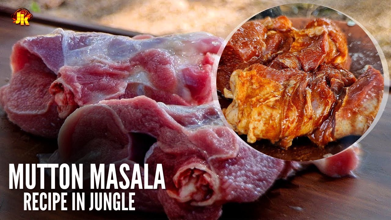 mutton masala recipe | tawa mutton recipe | cooking in nature | jungle ...
