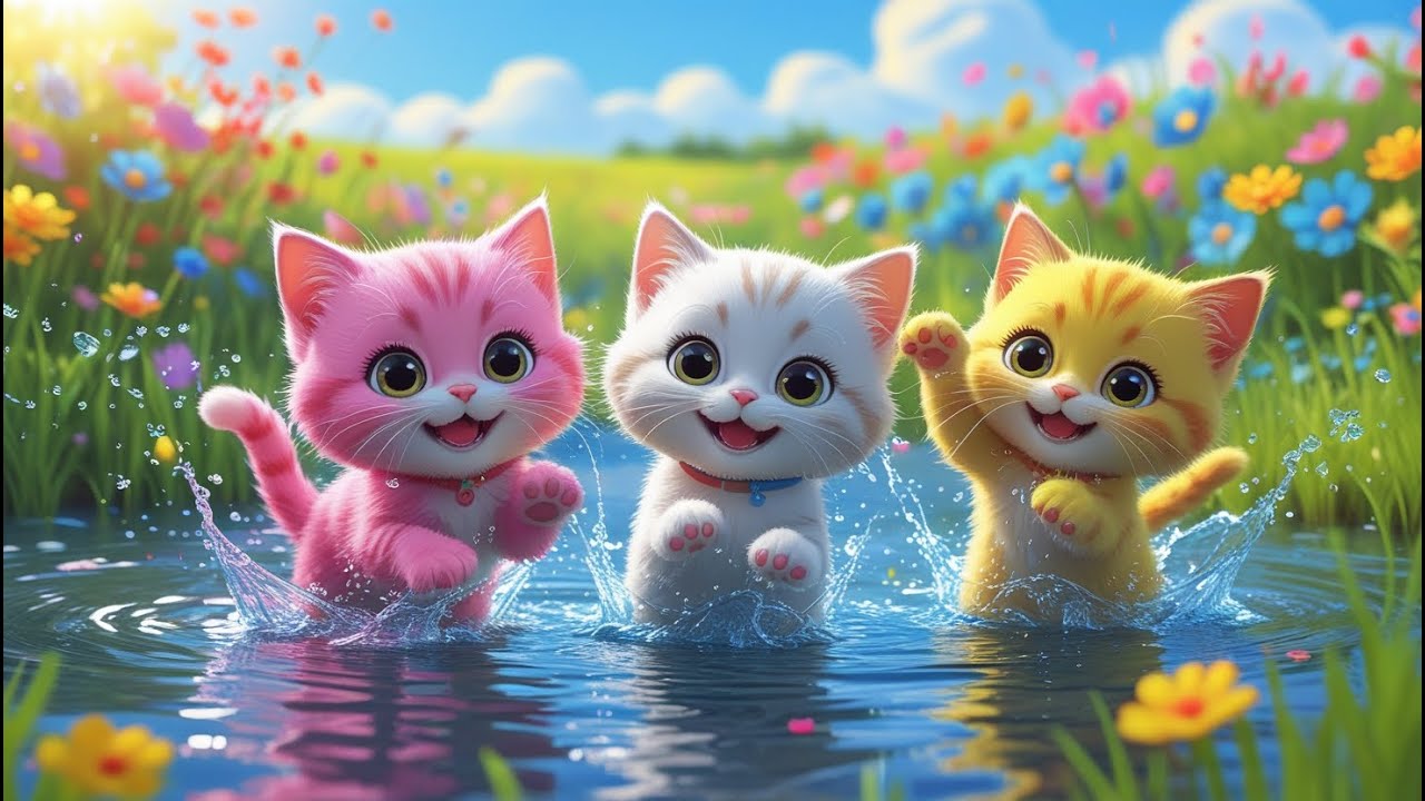 3 Chú Mèo Con - Con Mèo - Chú Mèo Sắc Màu - Ca nhạc hoạt hình thiếu nhi ...