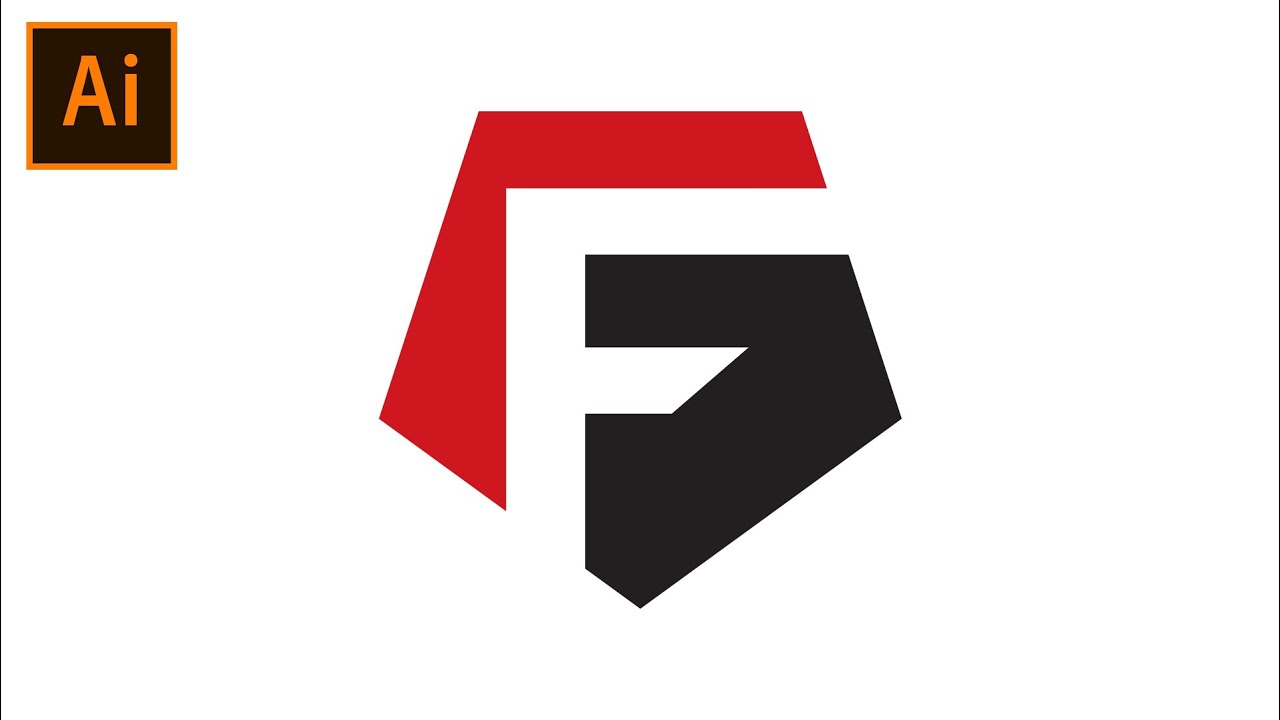 Letter F Logo Design | Adobe Illustrator Logo Design Tutorial - YouTube