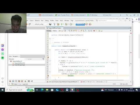 TUGAS 3 STRUKTUR DATA MSIM4202 SEQUENTIALSEARCH DAN BINARYSEARCH - YouTube