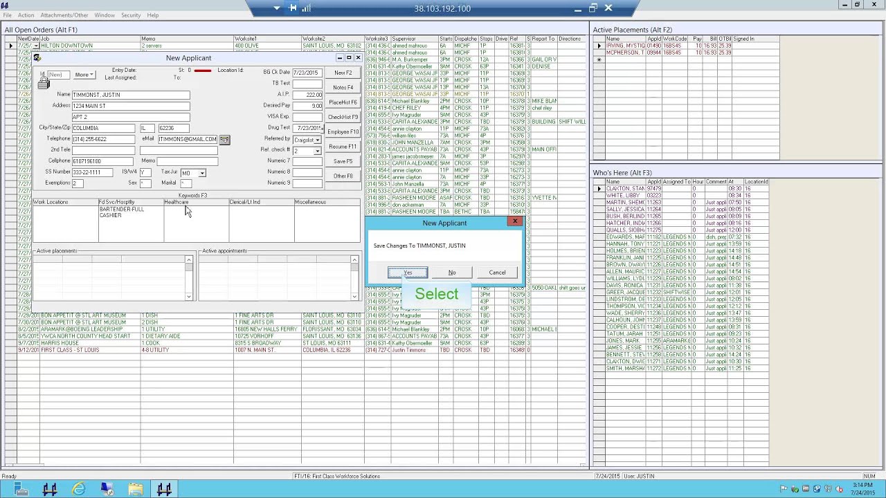 First Class Workforce Solutions - Entering a New Applicant in Temps ...
