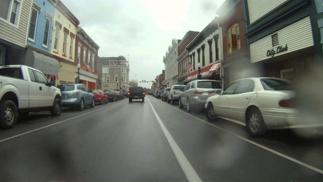 Downtown Main Street Bicycle Lane - Paris Kentucky ! - YouTube