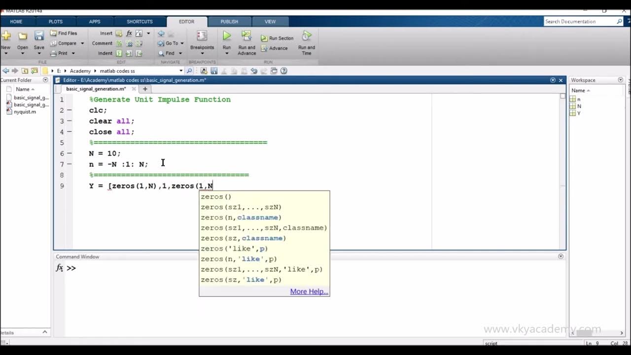 MATLAB Lesson | Generate Discrete Time Unit Impulse Signal | Unit Sample Sequence - YouTube