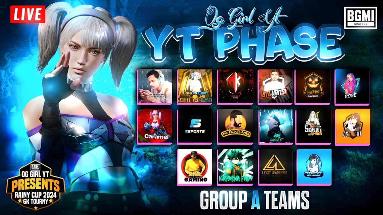 OG GIRL YT YOUTUBER PHASE | BGMI LIVE | MK GAMING YT @g2xmafia - YouTube