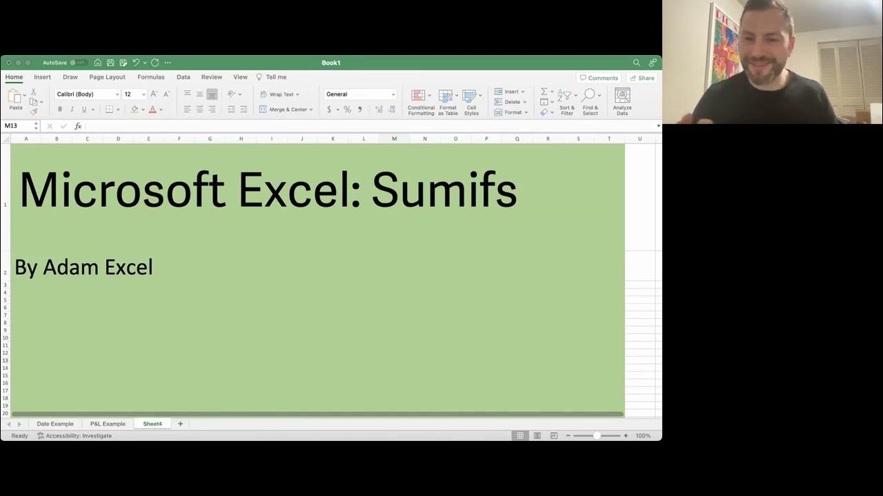 Excel Sumifs Tutorial: Master Data Summation with Multiple Conditions! - YouTube