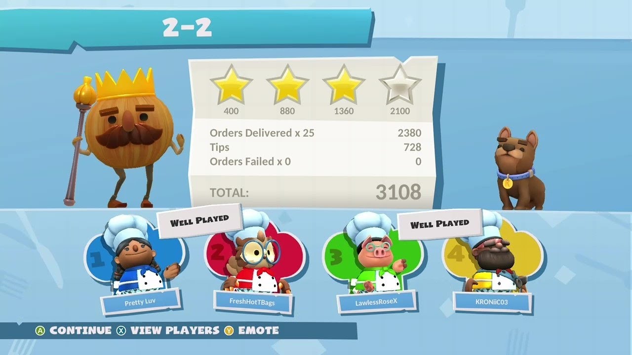 4 STAR - Overcooked 2 - Carnival of Chaos 2-2 (4 Players Gameplay ...