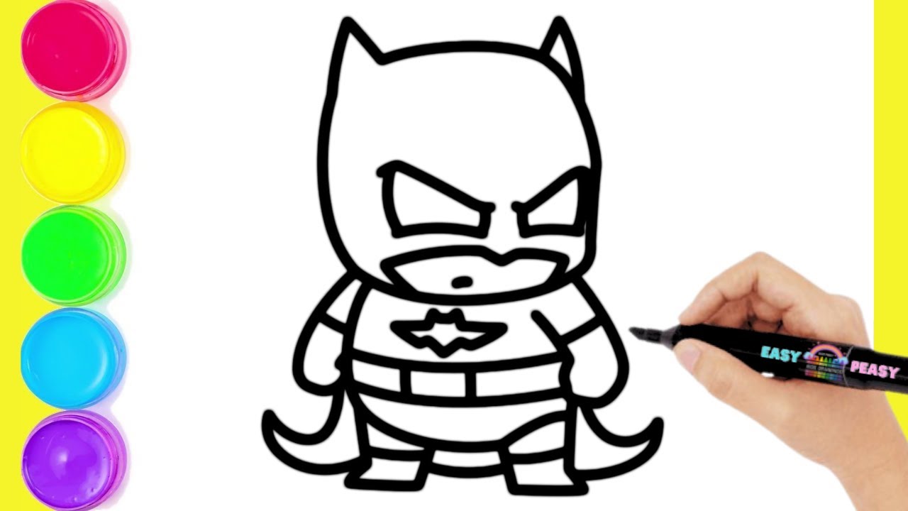 Batman Drawing & Coloring | How To Draw Batman Step by Step - YouTube