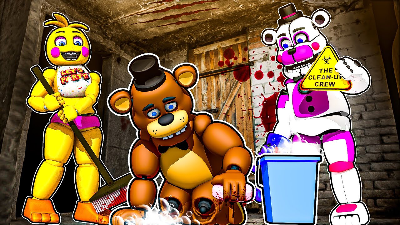 Freddy and Funtime Freddy Play CLEANUP CREW in Five Nights at Freddy's ...
