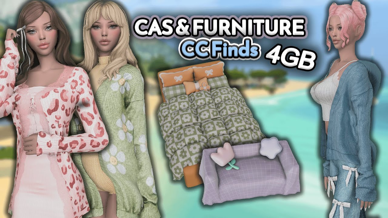 Random CC Finds Soft Girl Aesthetic The Sims 4 CAS & Furniture | Female ...