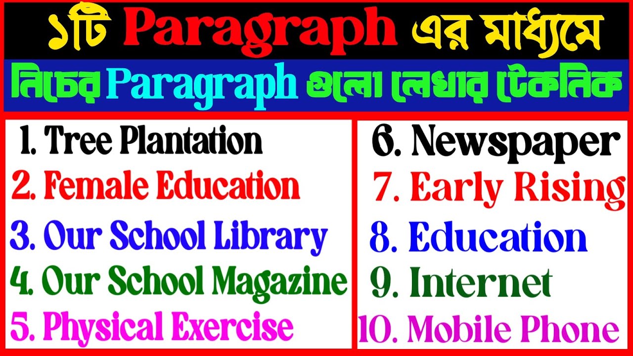 Good side paragraph writing | Part 2 | English with KHOKON - YouTube