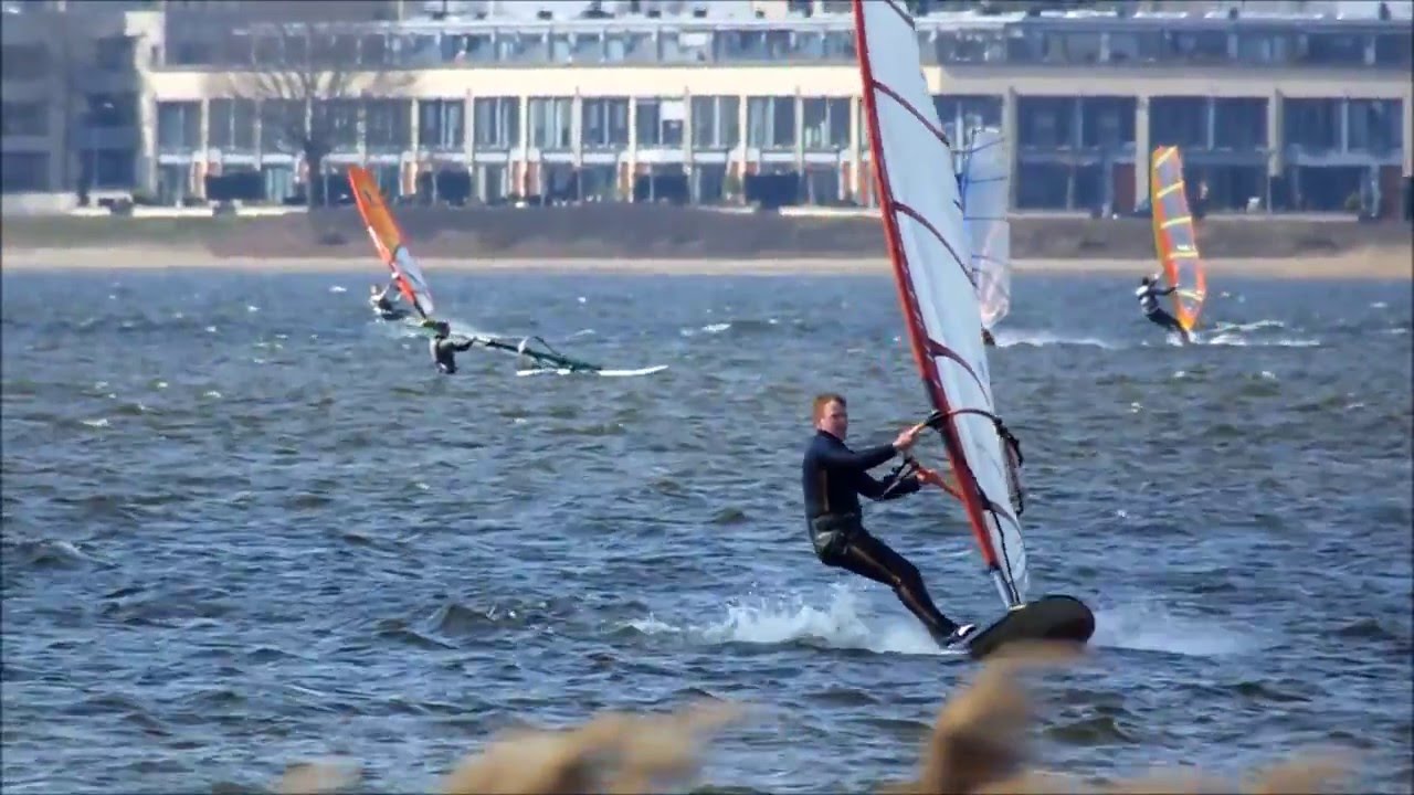 windsurfing strand horst 26 maart 2016 - YouTube
