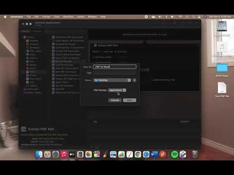 How to convert a PDF to DOCX using Automator - YouTube