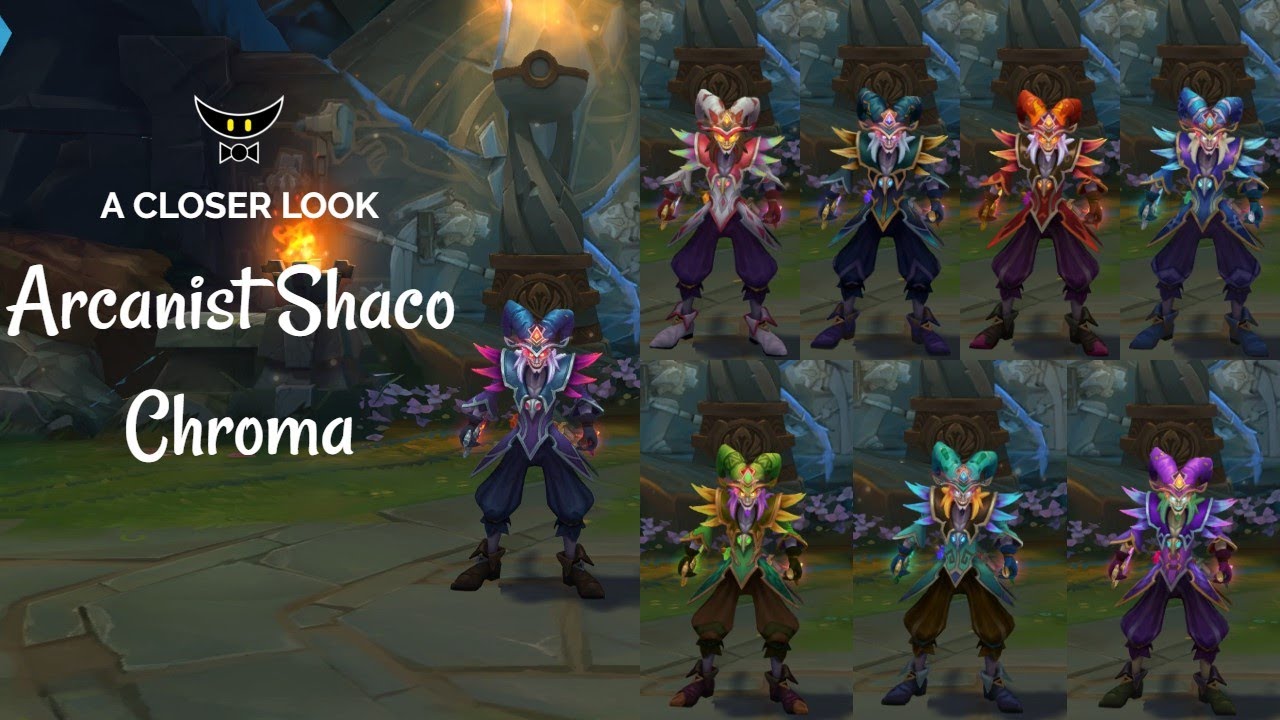 Arcanist Shaco Chromas - YouTube