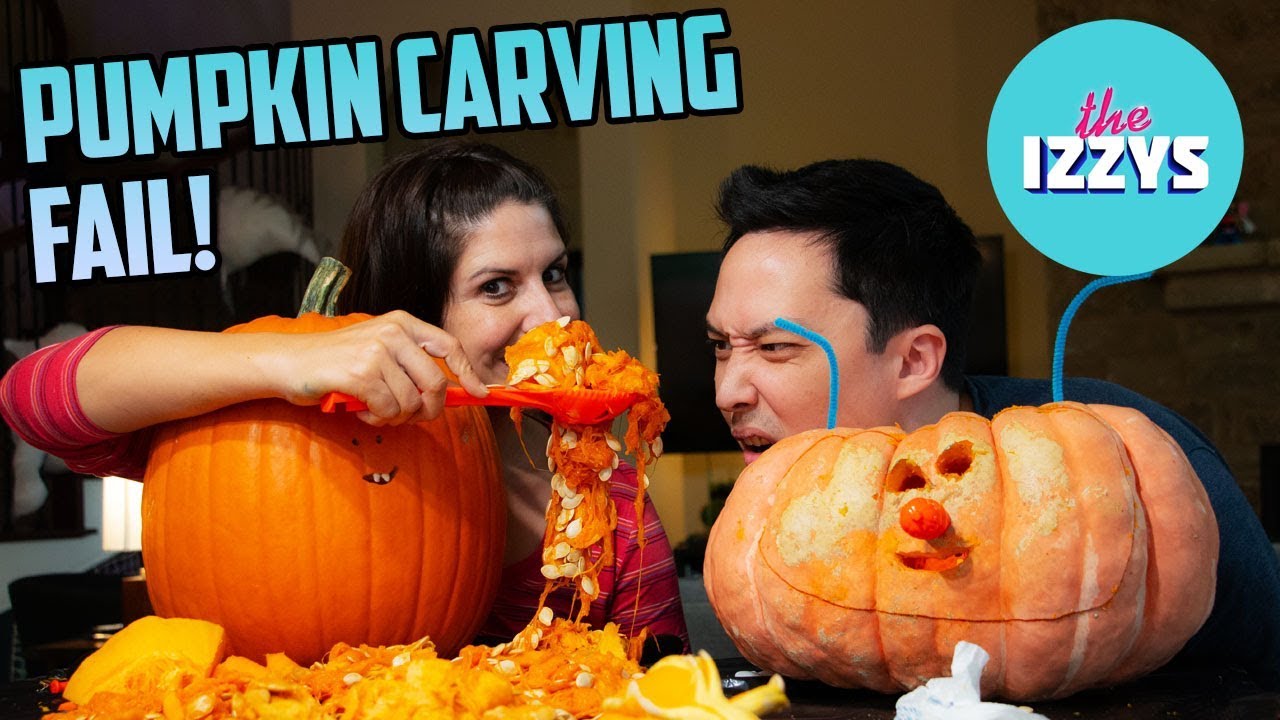 PUMPKIN CARVING FAIL - YouTube