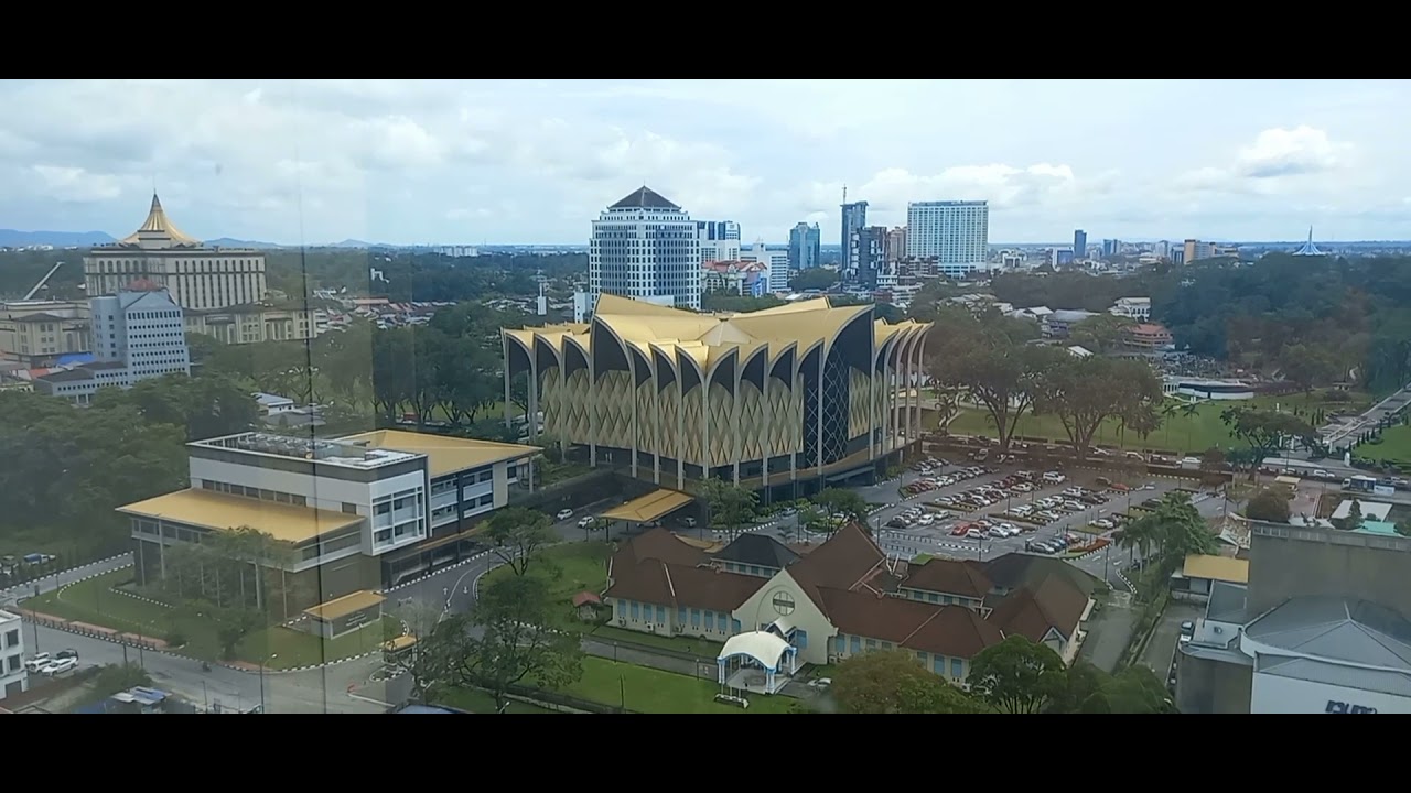 Kuching City View From Level 14 Majma Mall - YouTube