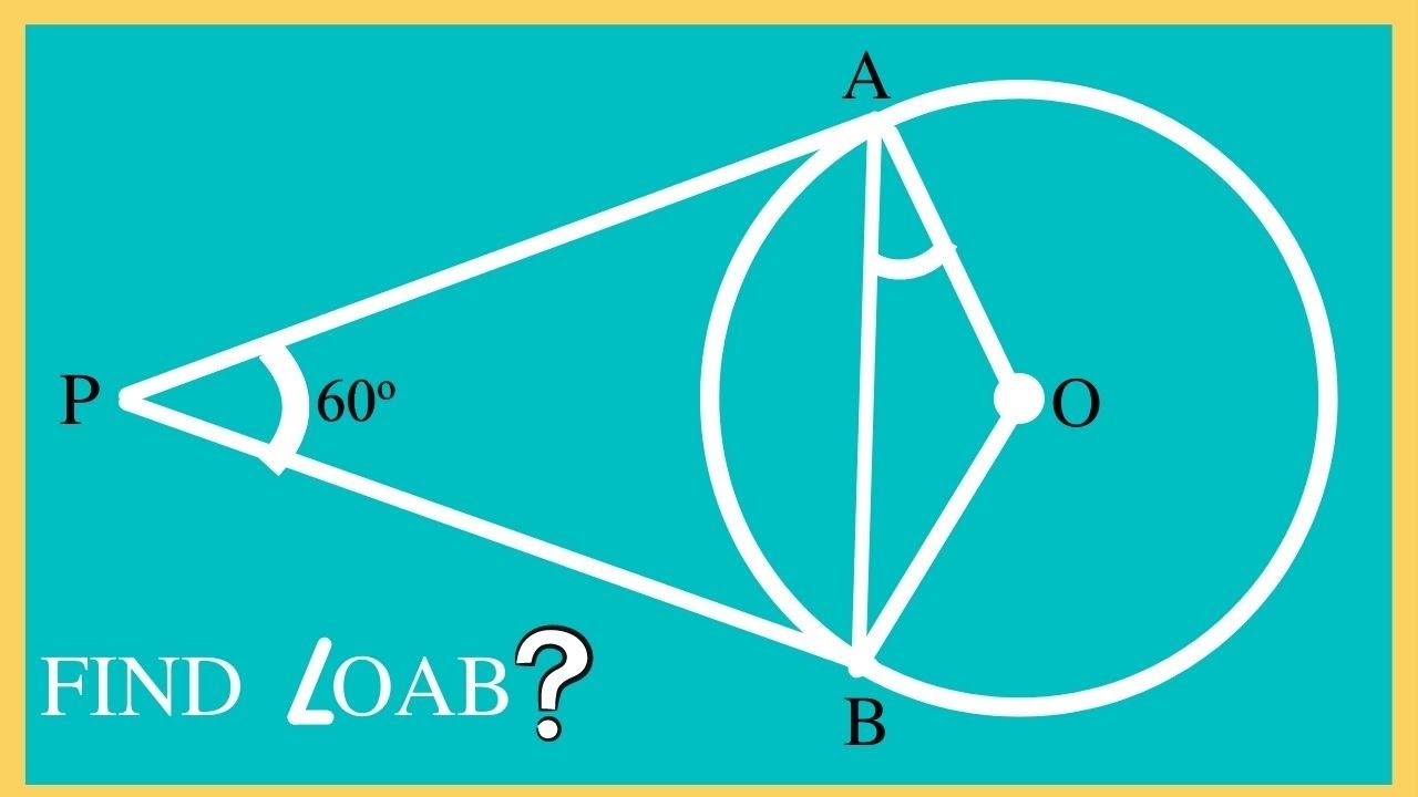 PA and PB are two tangents to the circle with center O. If APB is 60 ...
