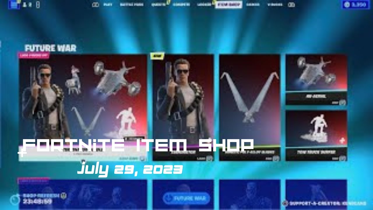 Fortnite Item Shop|July 29, 2023(New Terminator Set) - YouTube