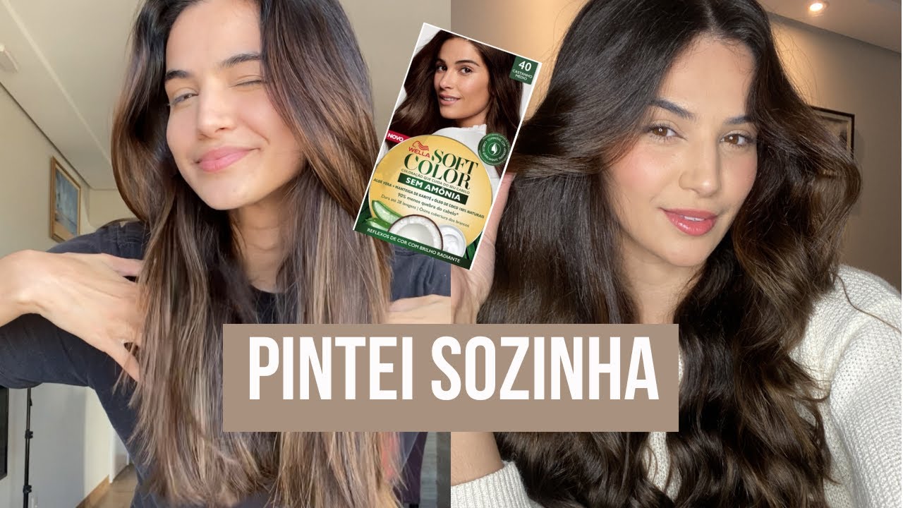 PINTANDO MEU CABELO COM SOFT COLOR DA WELLA - Cor 40 - YouTube