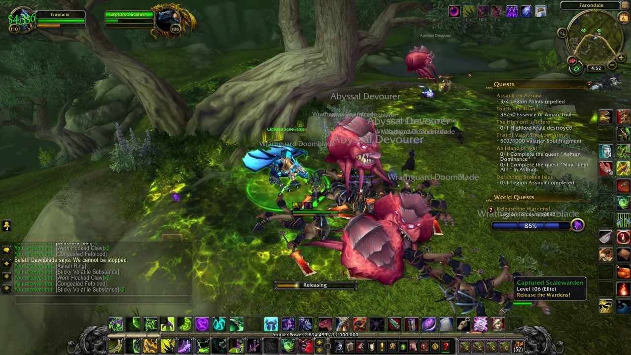 World of Warcraft Release the Wardens! Legion Assault Azsuna World ...