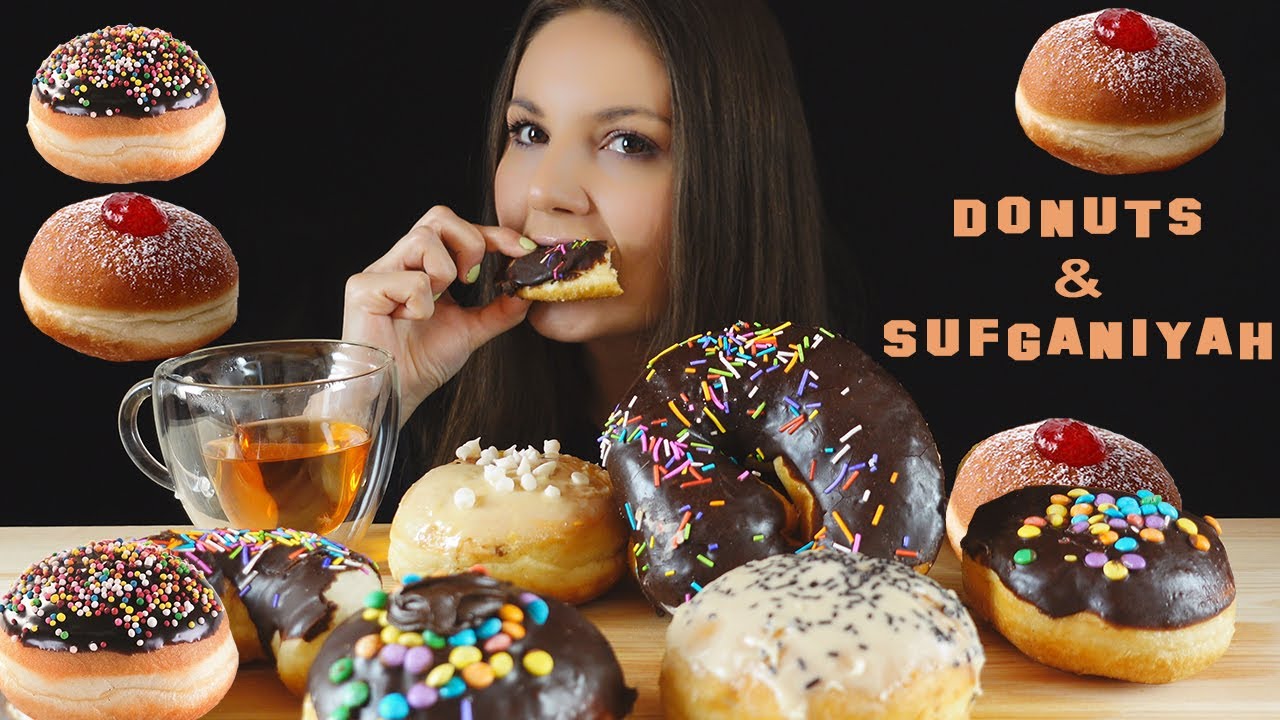ASMR EATING DONUTS AND SUFGANIYAH MUKBANG | NIKKA ASMR - YouTube