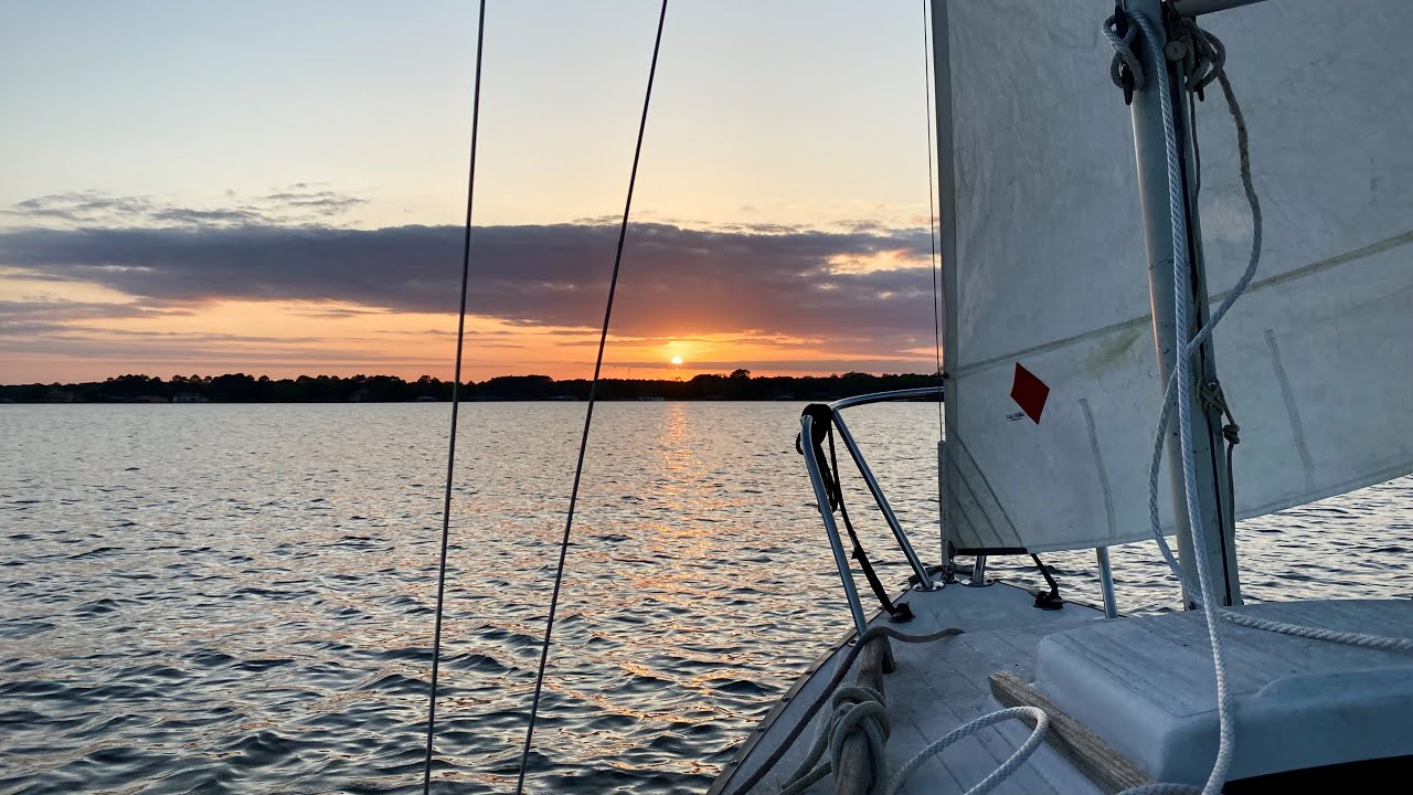 Sailing our Victoria 18 Sailboat at Sunset - YouTube