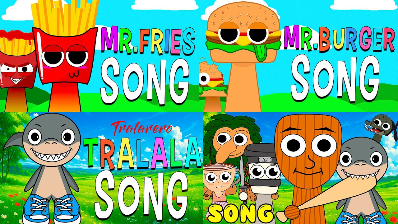 Sprunki Italian Brainrot vs Mr. Fries vs Mr. Burger vs Tralalero ...