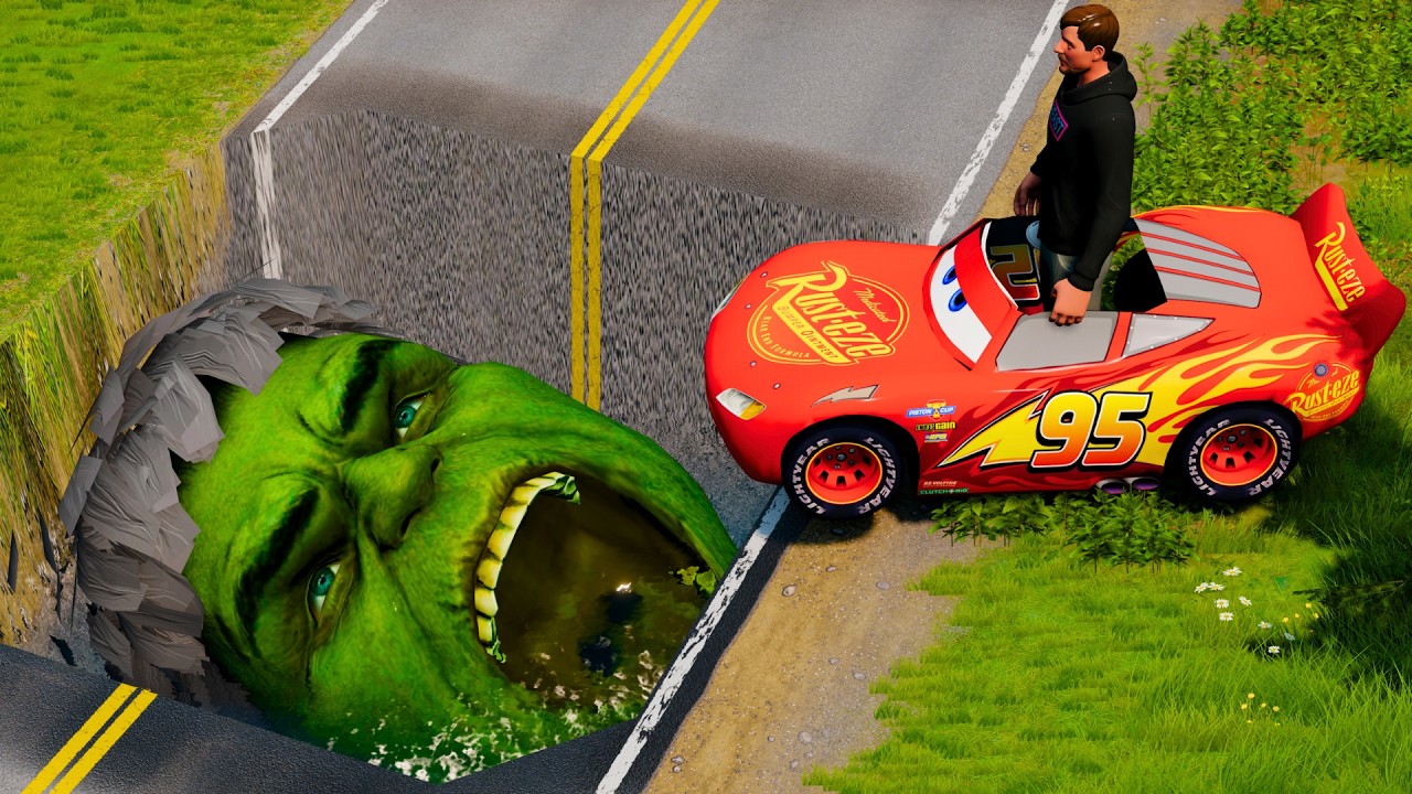 Funny Cars & Weird Cars VS Hulk Scary FACE in Giant Pit Crush #5😂 ...