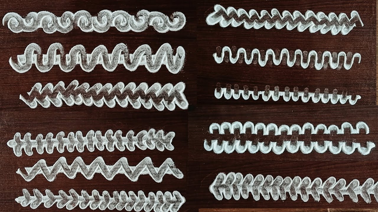 Single line border rangoli designs#easydailymuggulu ...