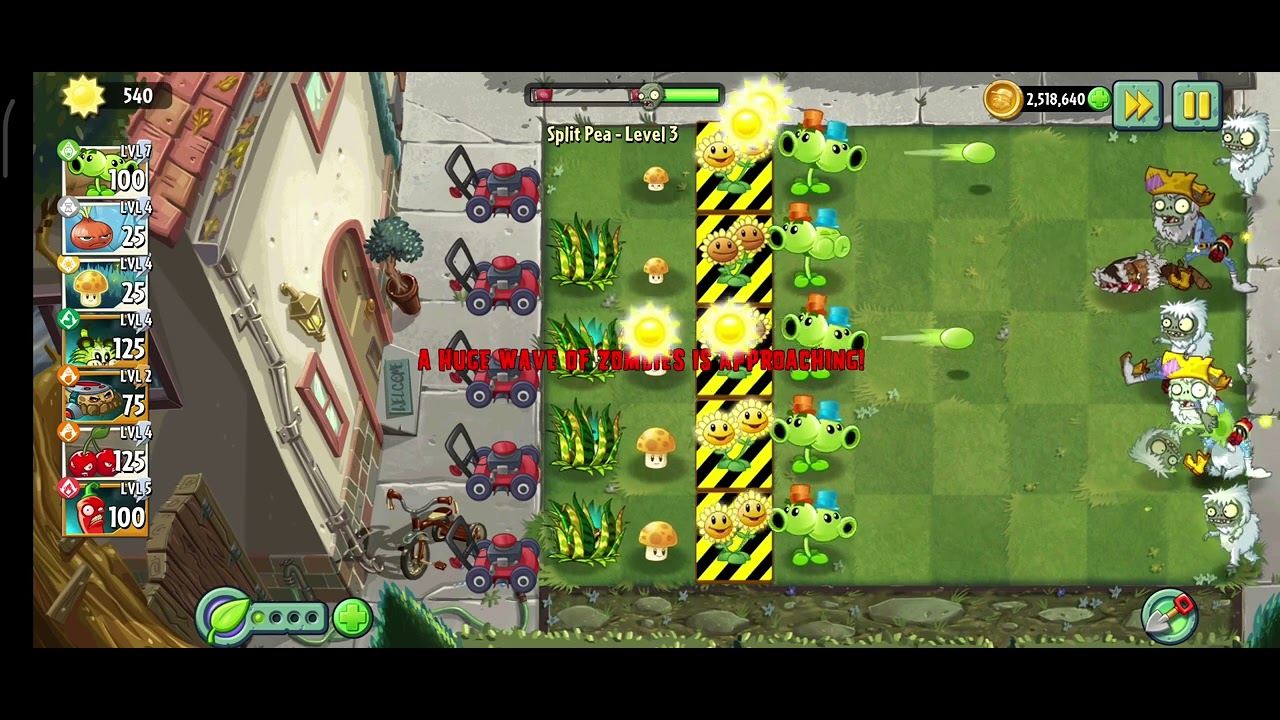 split pea New plant nursery day3 level3 plants vs zombies 2 pvz2 - YouTube
