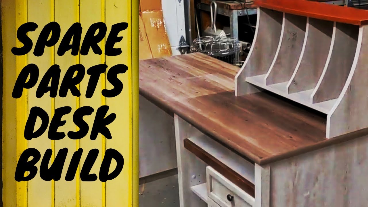 Desk built with spare parts - YouTube