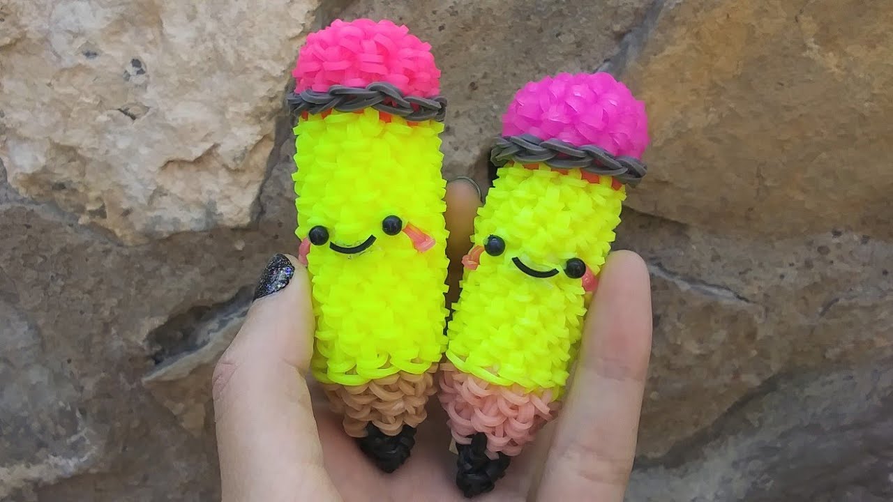 Loomigurumi Pencil Tutorial (Rainbowloom) - YouTube