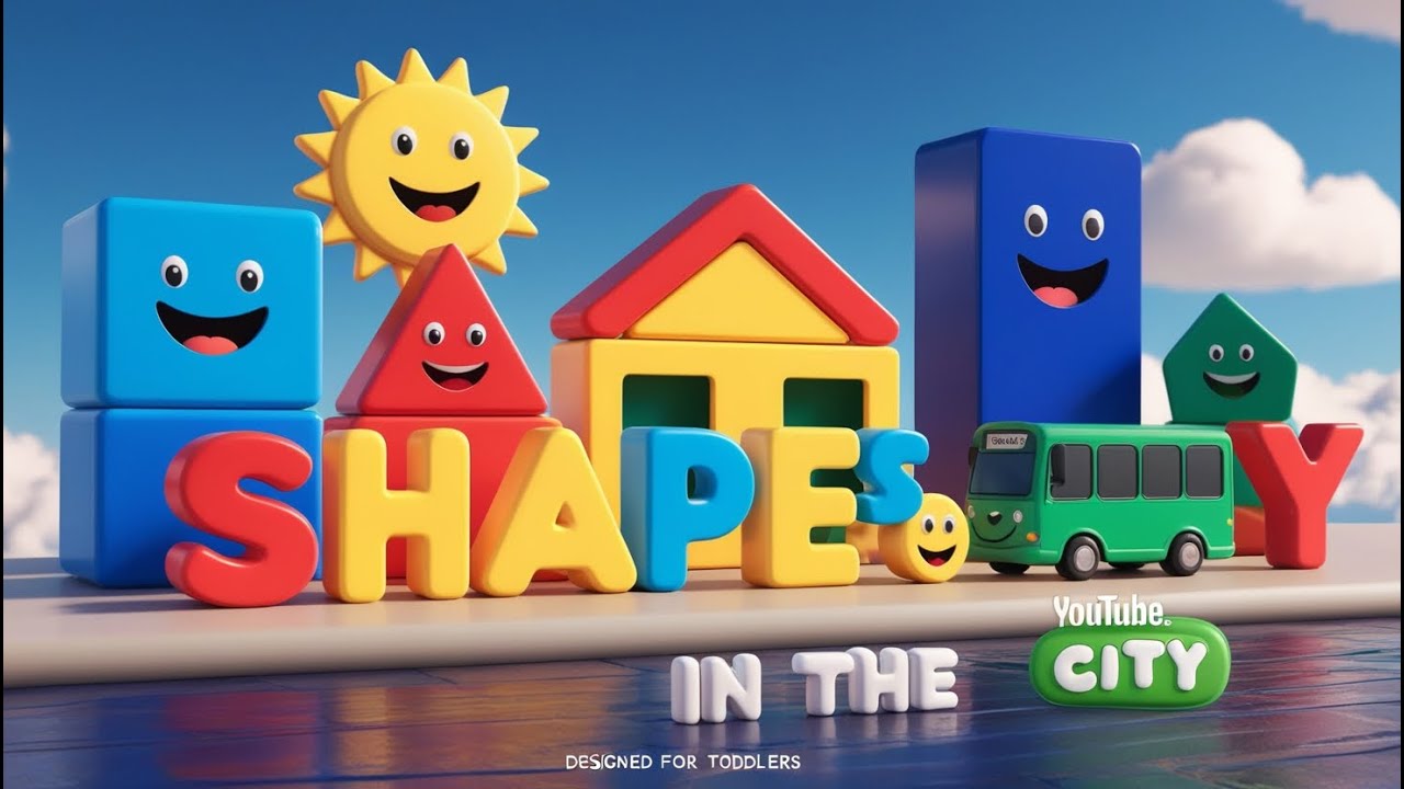 shapes in the City | Learn Shapes Song for Kids 🟦🔺🟢 - YouTube