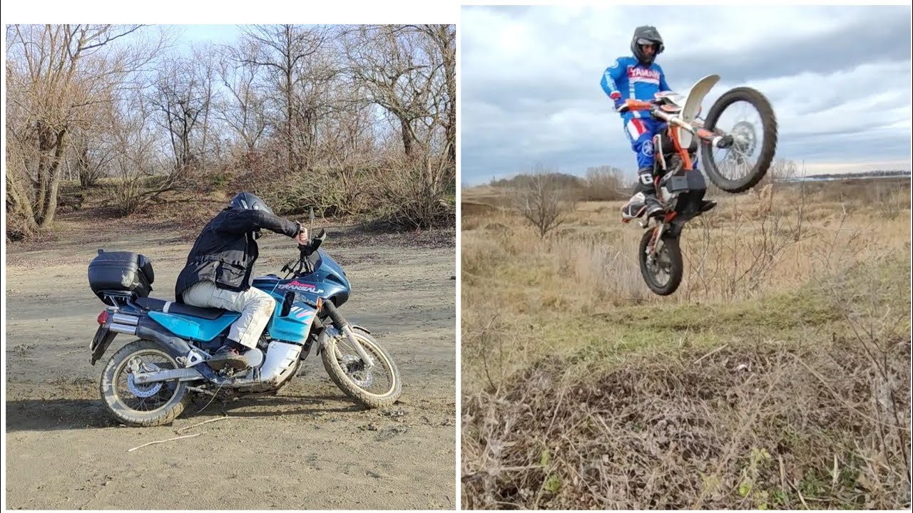 Honda Transalp 400 по городу и бездорожью с пассажиром и на Kayo T4 ...