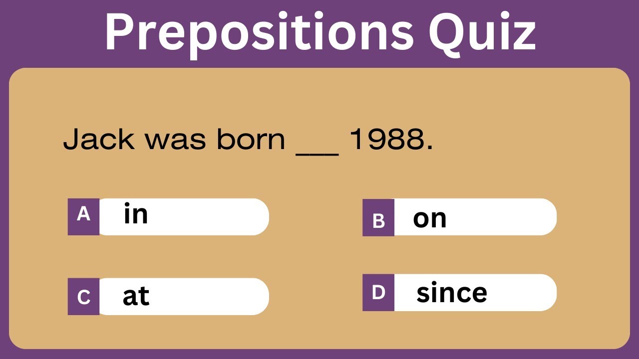 Prepositions: At, In, On | Quick Grammar Quiz & Practice | Part-1 # ...