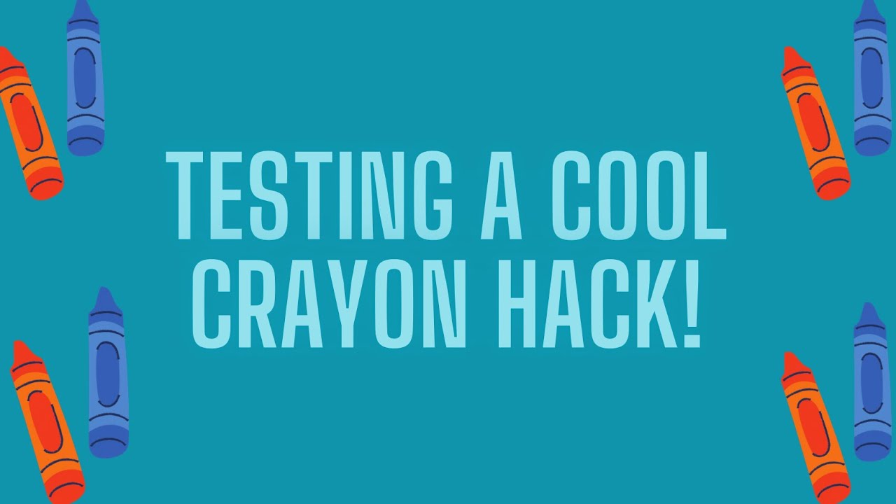 How to make your crayon smoother (crayon hack) - YouTube
