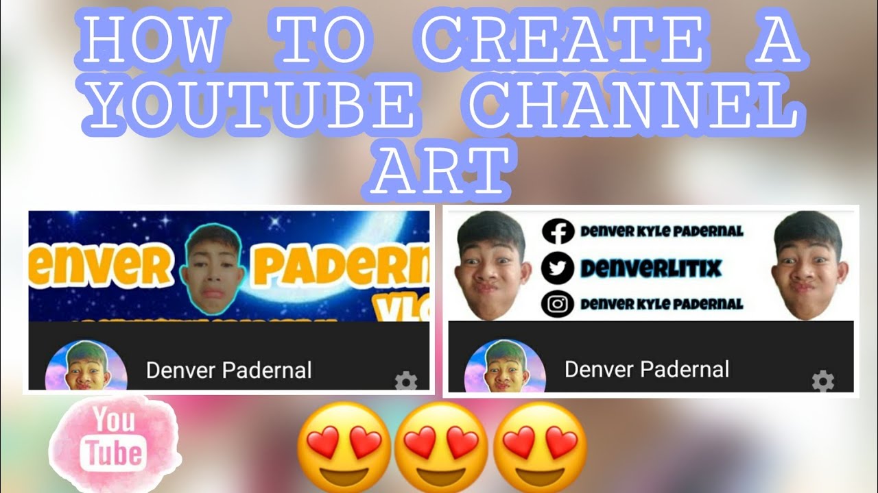 HOW TO MAKE AND CHANGE YOUTUBE CHANNEL ART ON PHONE + PICSART (...Basic ...