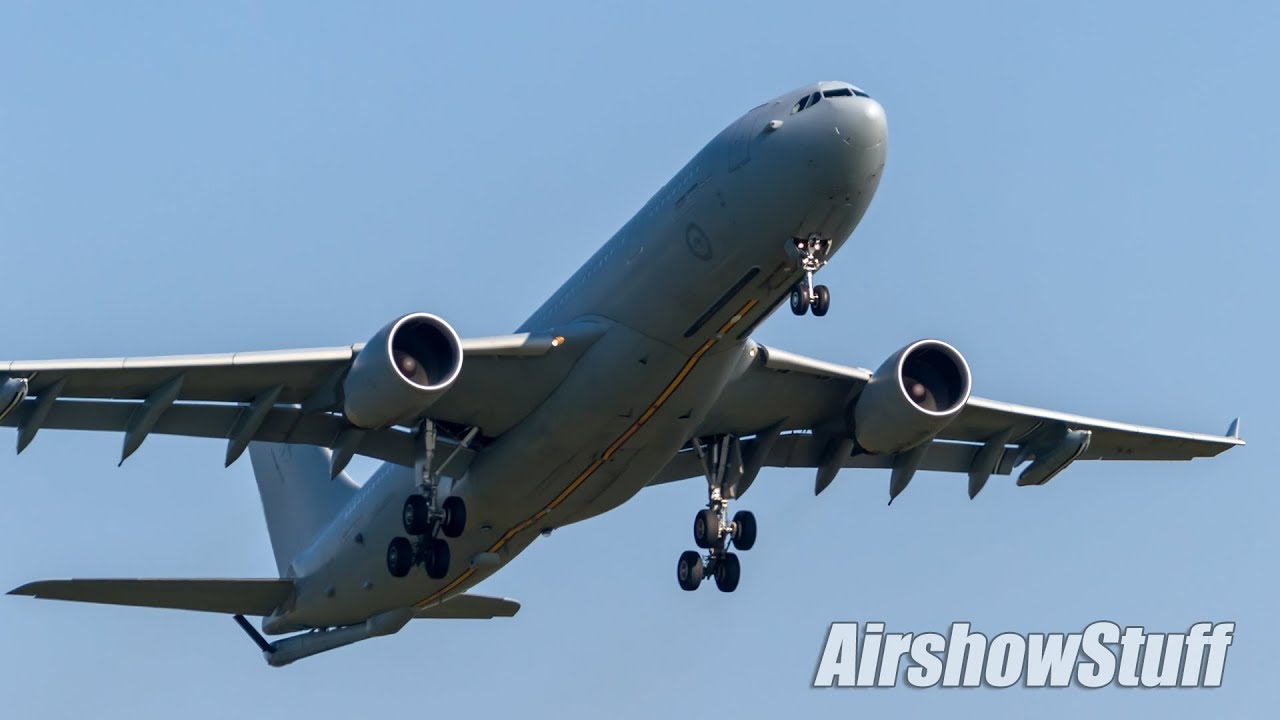 Australian KC-30 Tanker Arrival - Airshow London 2017 - YouTube