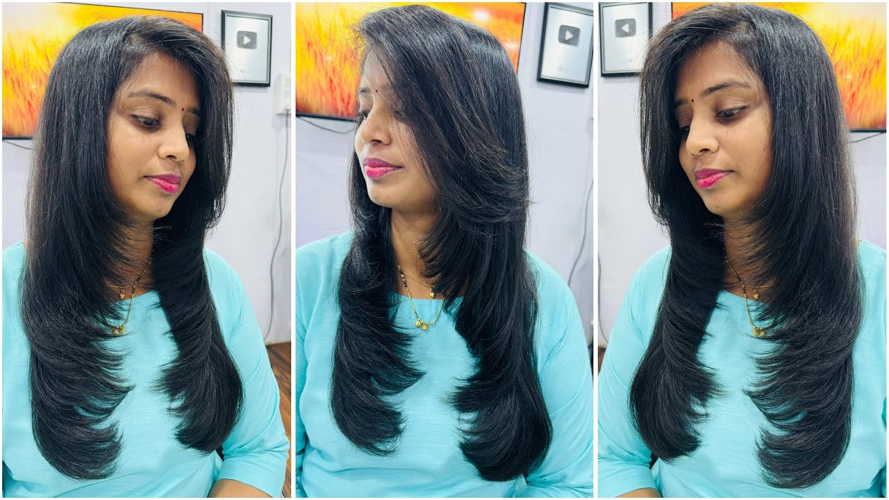 Feather with layers haircut / full step with layers haircut - YouTube