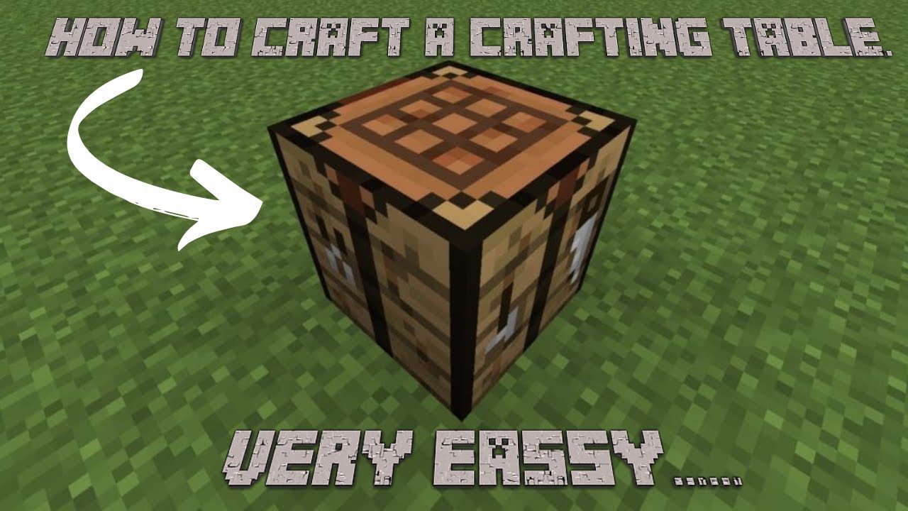 HOW TO CRAFT A CRAFTING TABLE. MINECRAFT BASICS #1 - YouTube
