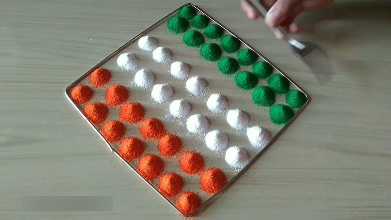 Republic day special | 26 January special rangoli designs | rangoli ...